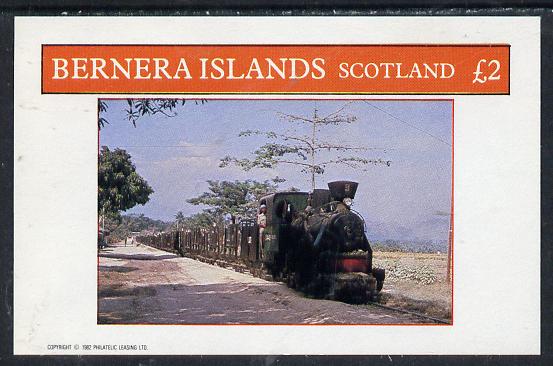 Bernera 1982 Steam Locos #11 (Java Sugar Cane Loco) imperf deluxe shee ...