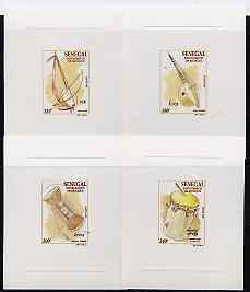 Senegal 1997 Musical Instruments complete set of 4 in deluxe sheets on ...