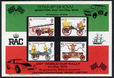 Exhibition souvenir sheet for 1974 Brighton Stamp Exhibition showing G ...