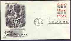 United States 1982 America's Libraries on illustrated cover with first ...