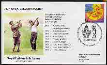 Great Britain 2001 130th Open Golf Championship illustrated cover with ...